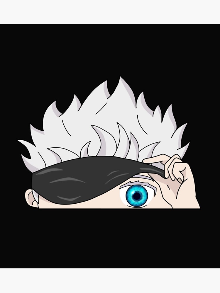 "Jujutsu Kaisen Gojo Satoru Peeker" Poster by tredingin | Redbubble