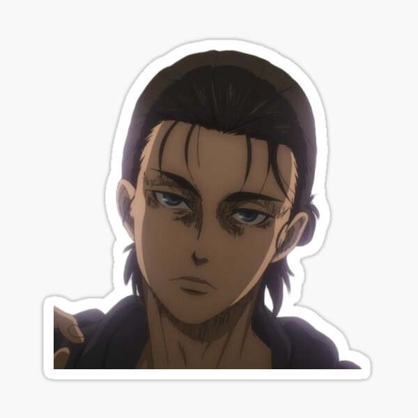 "Eren Yeager" Sticker by WhiteClover01 | Redbubble