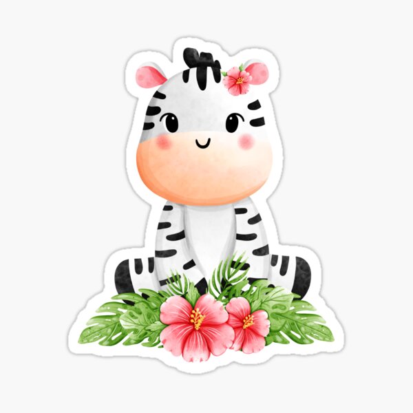 "Cute Baby Zebra" Sticker by Craftpixsy | Redbubble