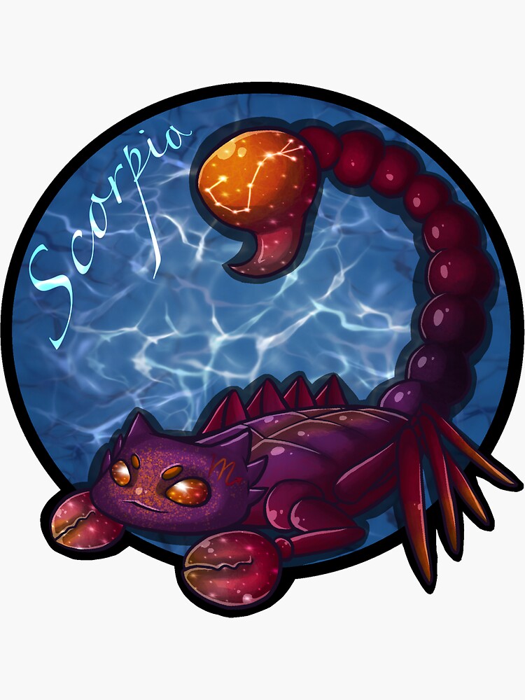 "Cute Zodiac Animals - Scorpio" Sticker for Sale by TwistedVyxen ...
