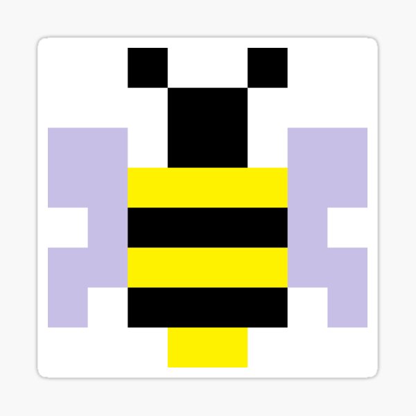 "PixelBee" Sticker by jdmveep | Redbubble