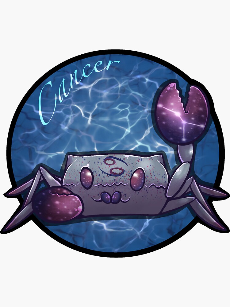 "Cute Zodiac Animals - Cancer" Sticker by TwistedVyxen | Redbubble