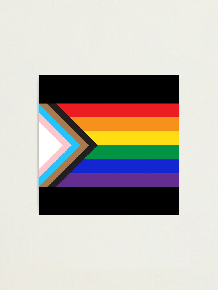 "Progress Pride Flag" Photographic Print for Sale by Whitetailcrafts ...