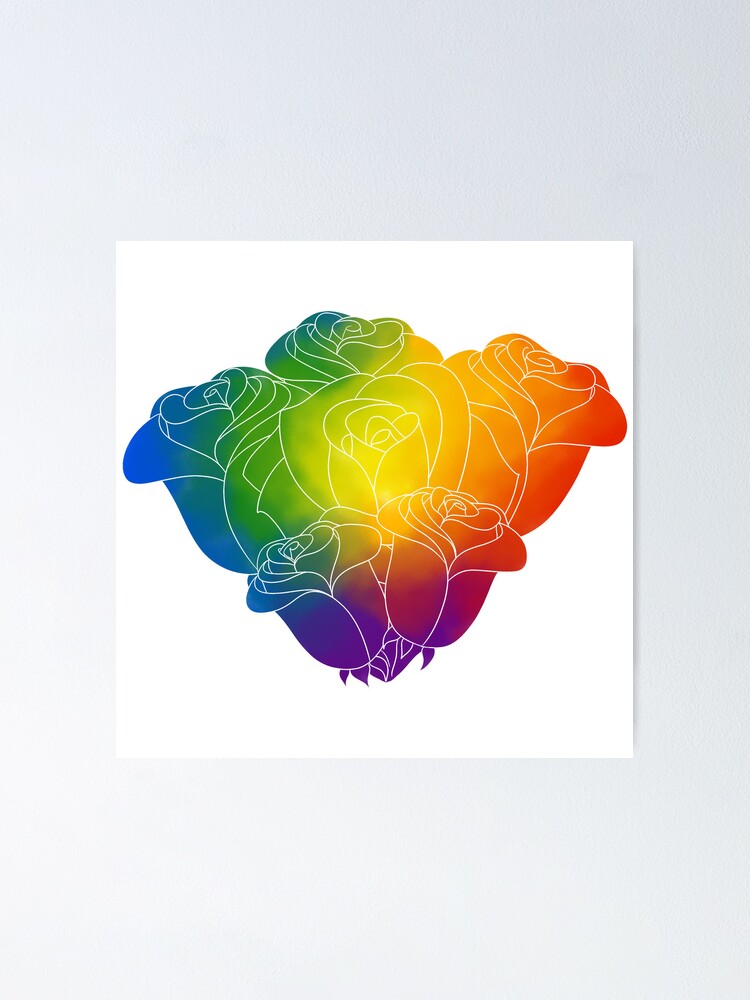 "LGBT Pride Roses" Poster for Sale by artbyrnh | Redbubble