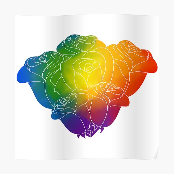 "LGBT Pride Roses" Poster for Sale by artbyrnh | Redbubble