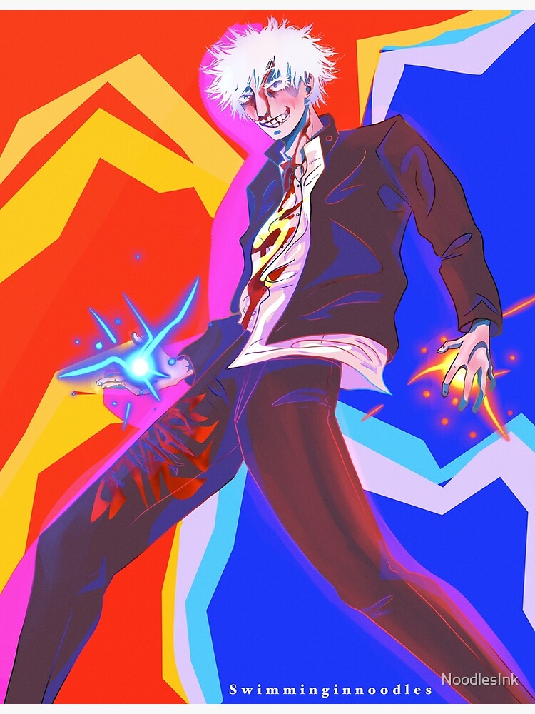 "Red and Blue! [Jujutsu Kaisen]" Poster by NoodlesInk | Redbubble