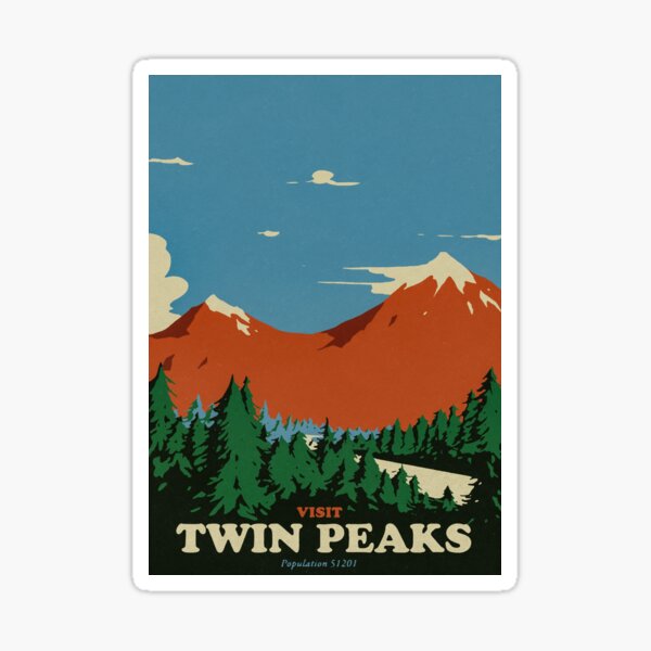"The twin peaks" Sticker by acework | Redbubble