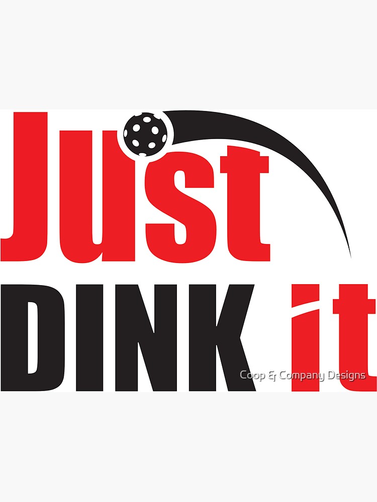 "Just Dink It - Black and Red Pickleball Design " Sticker by CCD2022 ...