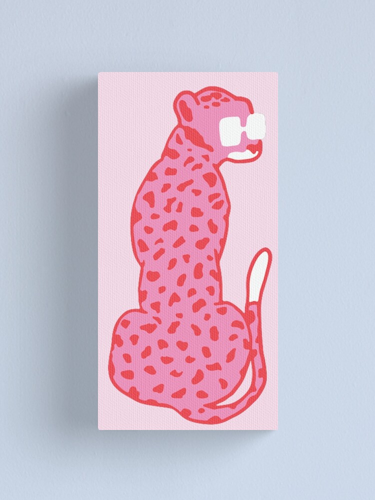 "Hot pink preppy boujee rich cheetah with sunglasses " Canvas Print for ...