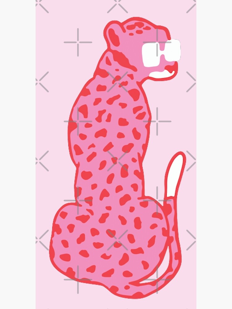 "Hot pink preppy boujee rich cheetah with sunglasses " Poster for Sale ...