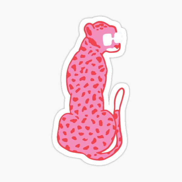 "Hot pink preppy boujee rich cheetah with sunglasses " Sticker by ...