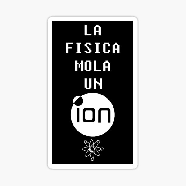 "Physics cool an ion" Sticker by eizair | Redbubble