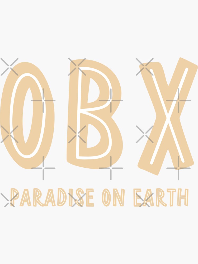 "OBX - Paradise on Earth (Yellow)" Sticker by cartershart | Redbubble