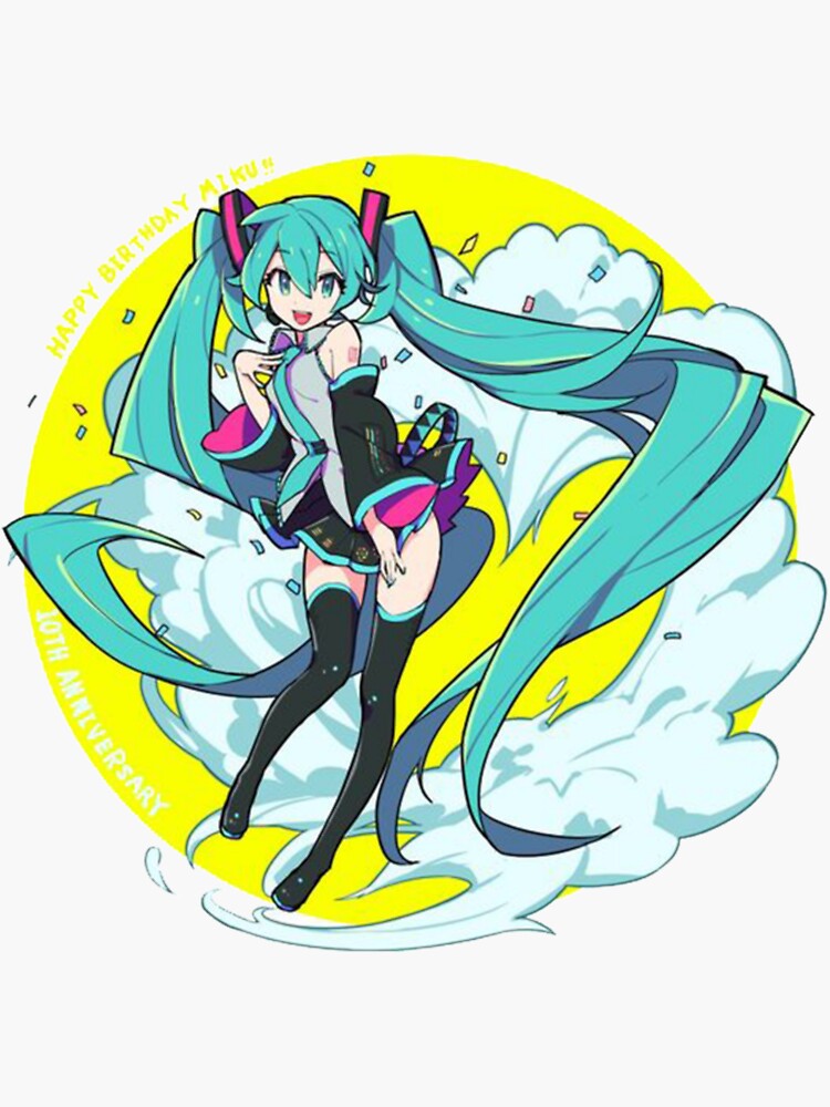 " Miku Hatsune" Sticker for Sale by tredingin | Redbubble
