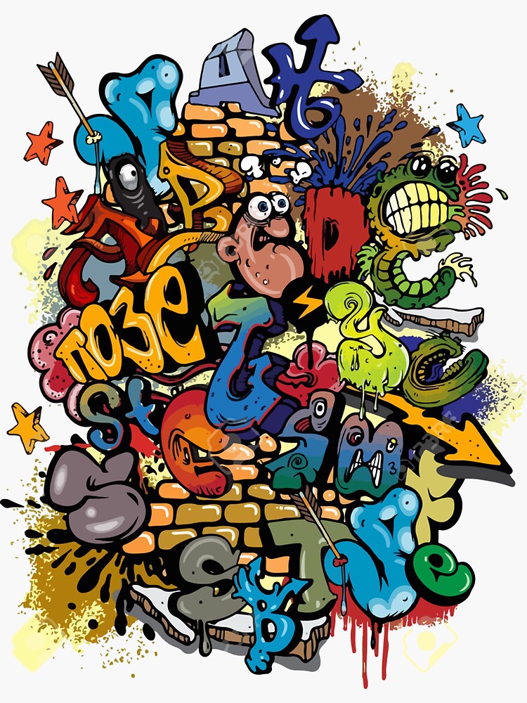 "graphitti art" Sticker by abd2003 | Redbubble