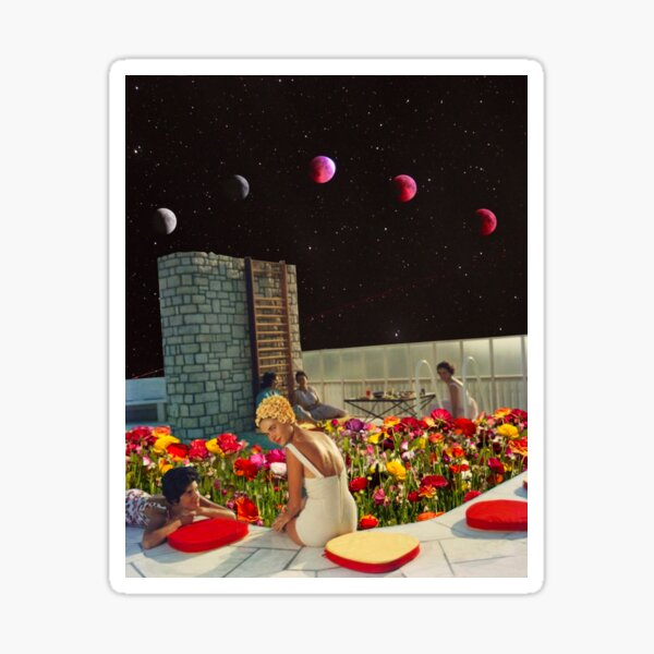 "Spatial Dip" Sticker by CollageCastle | Redbubble