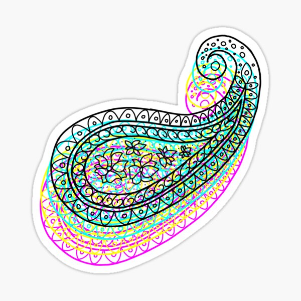 "Power Paisley" Sticker for Sale by C4ptainRavioli | Redbubble
