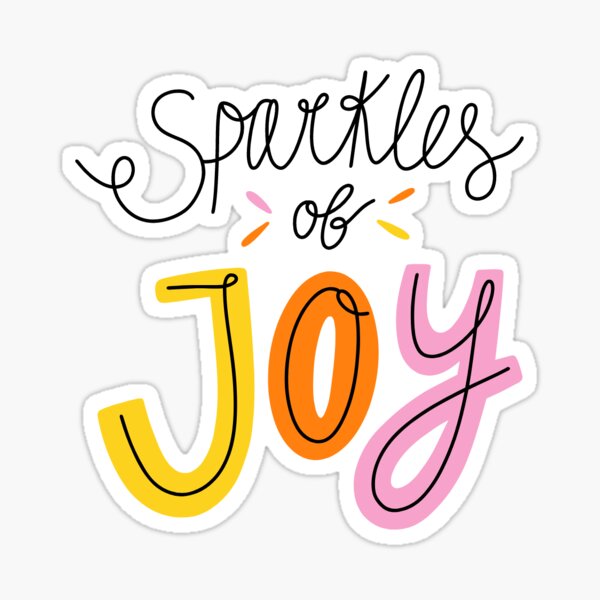 "SPARKLE OF JOY" Sticker by Noor-un-nisa | Redbubble