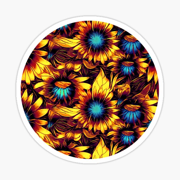 "Luminous Sunflowers" Sticker for Sale by PrintablePics | Redbubble