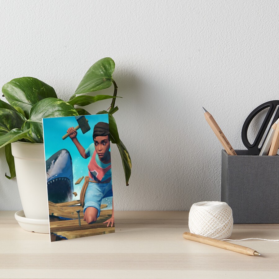 "Raft Game Bruce Shark Attack " Art Board Print for Sale by sun-shadoww ...