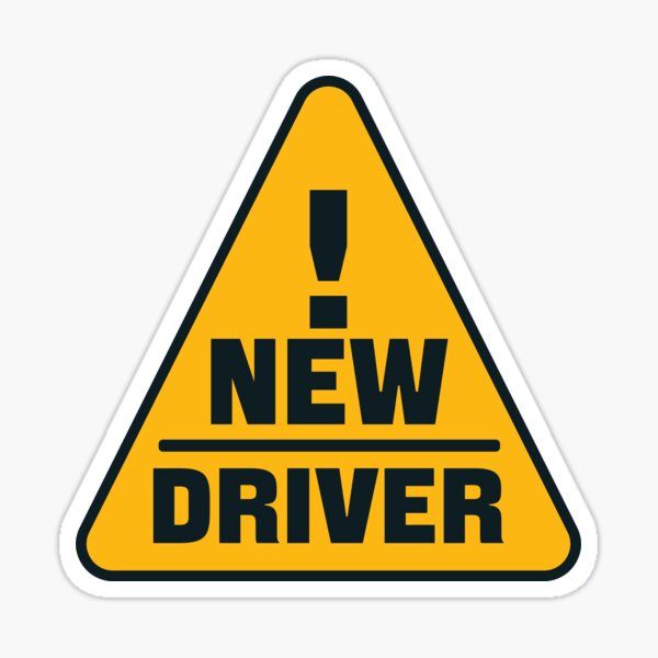 "New driver" Sticker for Sale by VBNART | Redbubble