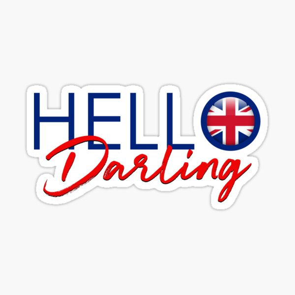 "HELLO DARLING" Sticker by KayleyLoring | Redbubble