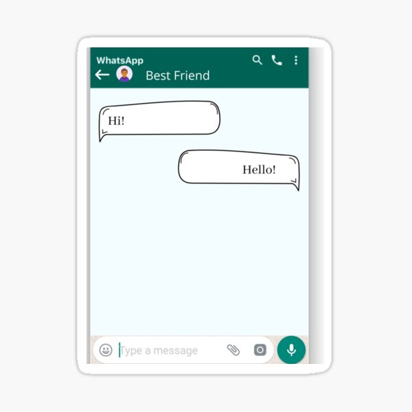 "Whatsapp chat box design " Sticker by YanaKnitSsxz | Redbubble