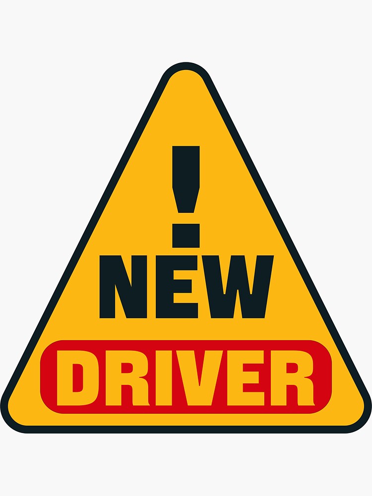 "New driver" Sticker for Sale by VBNART | Redbubble