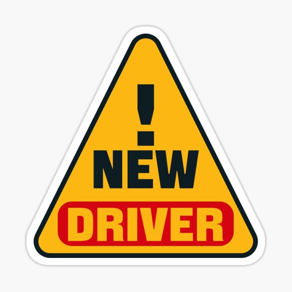 "New driver" Sticker for Sale by VBNART | Redbubble