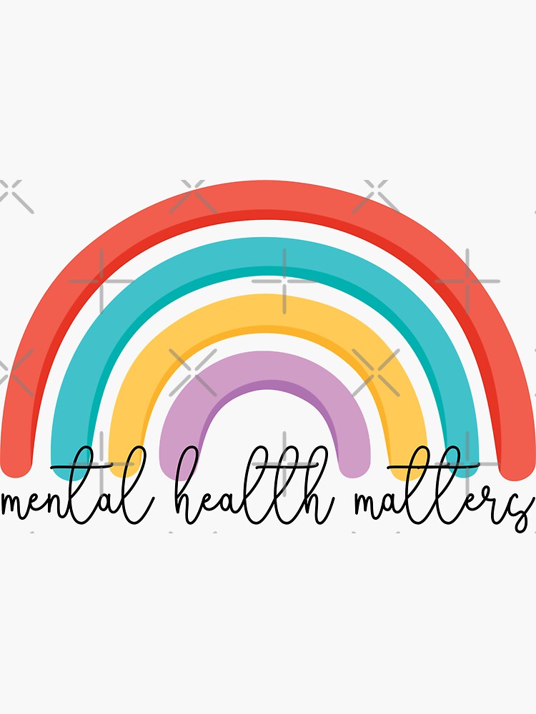 "Mental health matters rainbow " Sticker for Sale by mindybubble ...