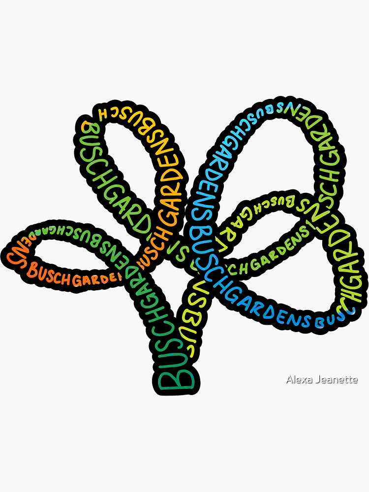 "Busch Gardens Coaster Tree" Sticker for Sale by Alexa Jeanette | Redbubble