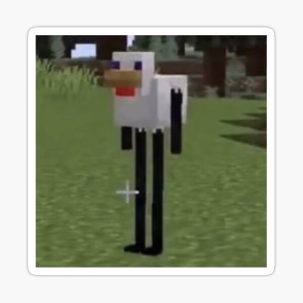 "cursed chicken " Sticker by AsherSmith112 | Redbubble