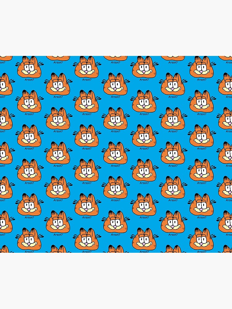 "Cursed Garfield asking_ Arson " Throw Blanket for Sale by ...
