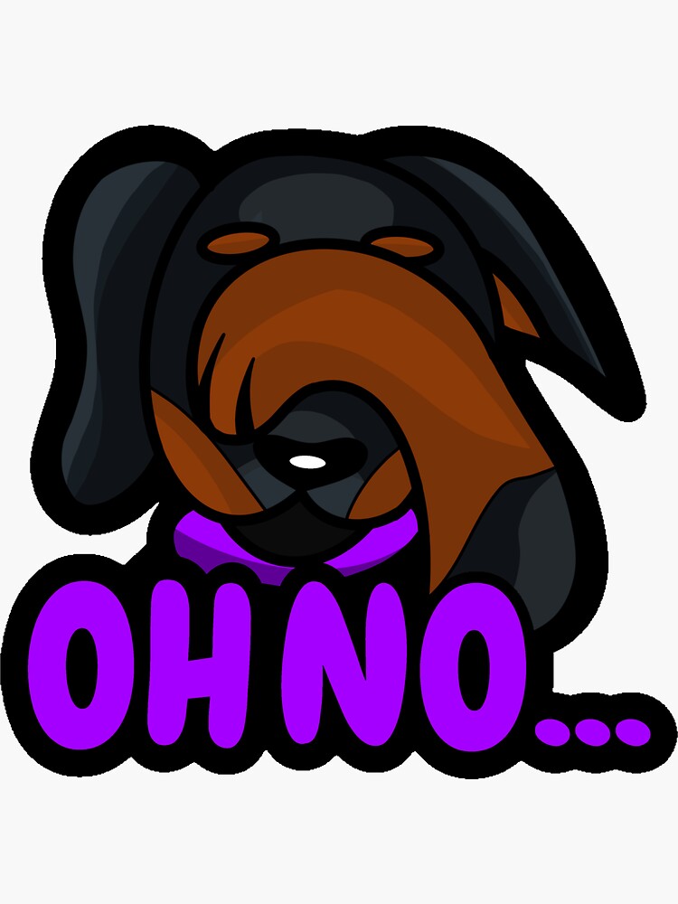 "Oh No..." Sticker for Sale by CutestWieners | Redbubble