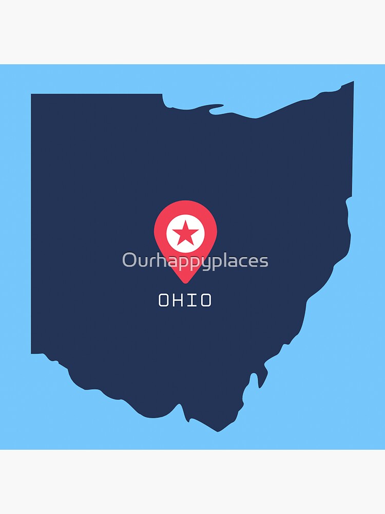 "Ohio" Sticker by Ourhappyplaces | Redbubble