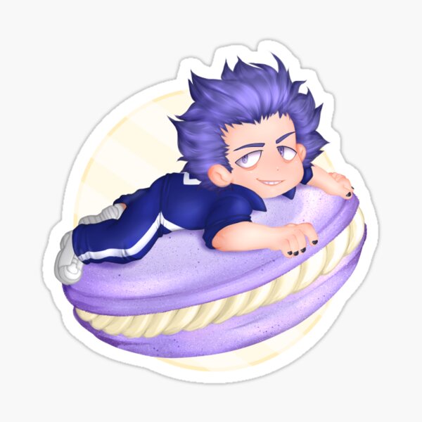 "Hitoshi Shinso BNHA Macaron Inspired" Sticker for Sale by FluffByRei ...