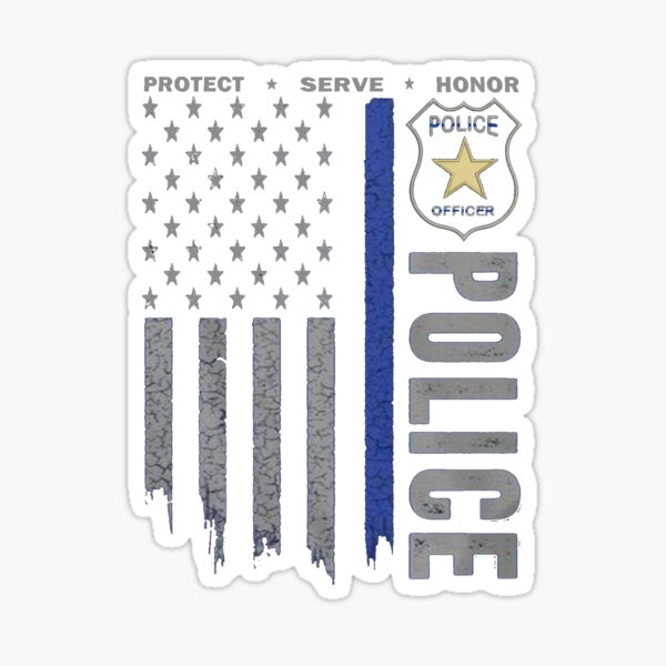 "Police Flag" Sticker by bluelinespartan | Redbubble