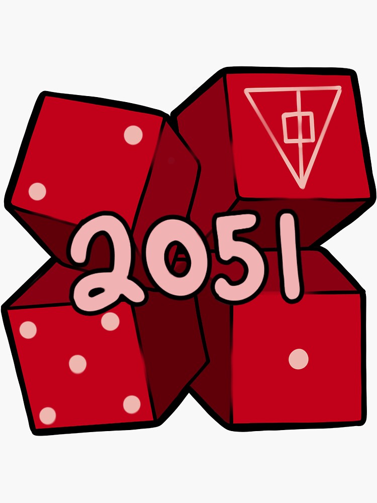 "DiCEORG 2051 STiCKER" Sticker for Sale by 2051 | Redbubble