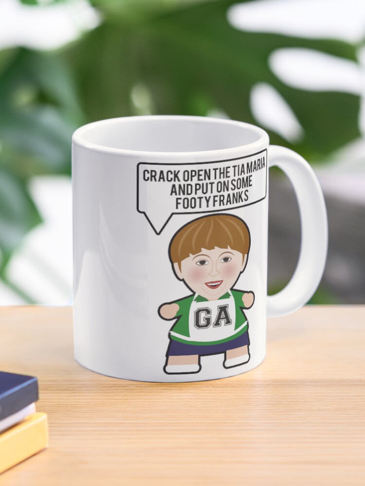 "Sharon - Tia Maria and Footy Franks" Coffee Mug for Sale by Mattk270 ...