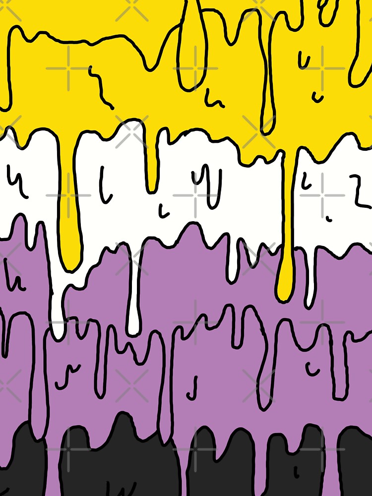 "Non-Binary Drip Design" Sticker by liashovlin | Redbubble