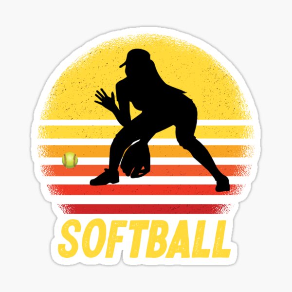 "Sunset Silhouette Fastpitch Softball Fielder" Sticker for Sale by ...