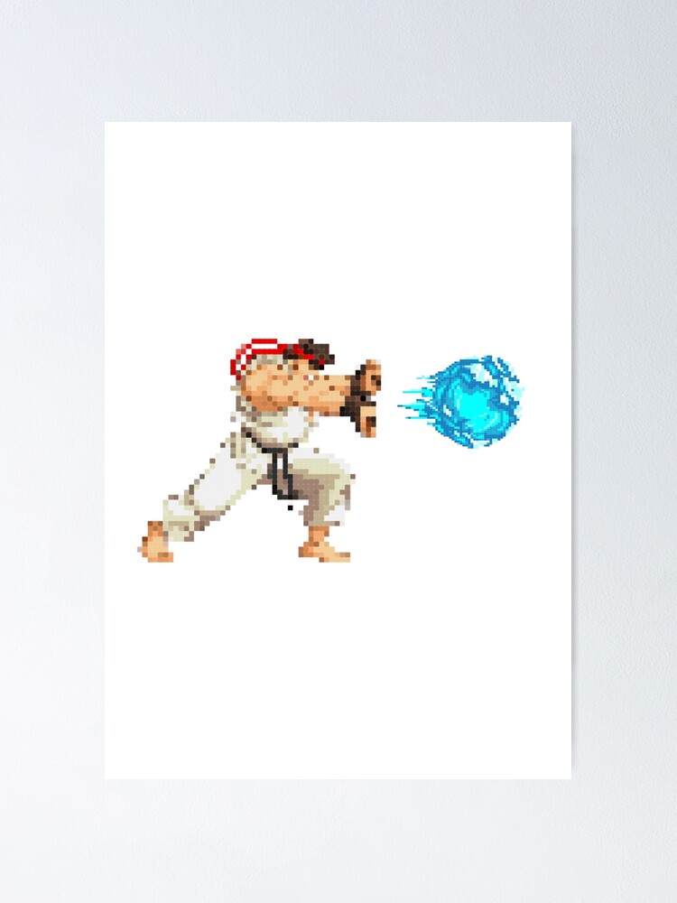 "1987 Street Fighter Ryu HADOUKEN " Poster for Sale by thatoldguy ...