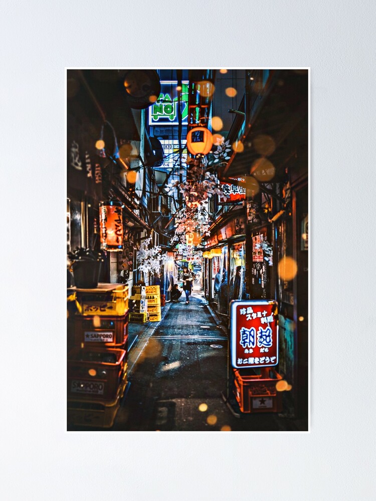 "Tokyo Shinjuku Izakaya Alley Atmospheric Lantern Nightscape - Bokeh ...