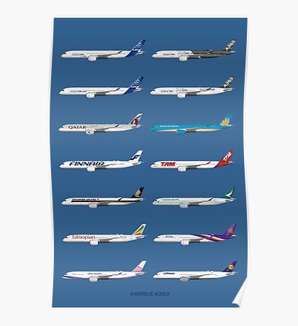 Airbus A350 Posters | Redbubble