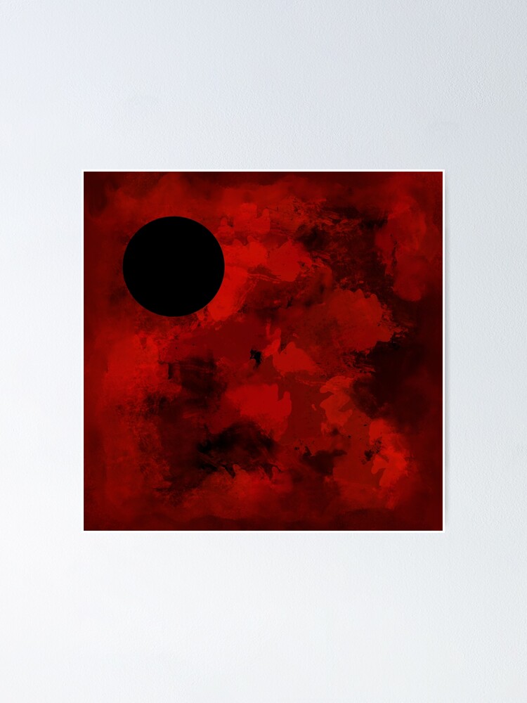 "Black Sun Solar Eclipse Apocalypse Fire Sky Abstract Impressionist Oil ...