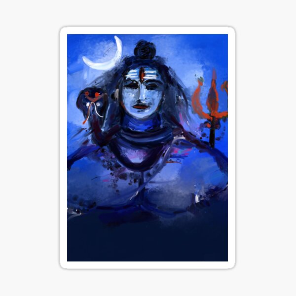 "Mahadev Painting" Sticker by myDigitalArt | Redbubble