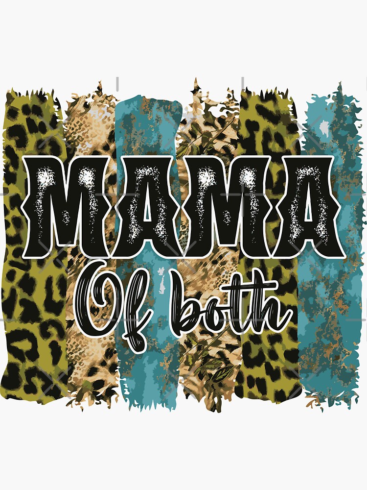 "Mama of both" Sticker by Mychap | Redbubble