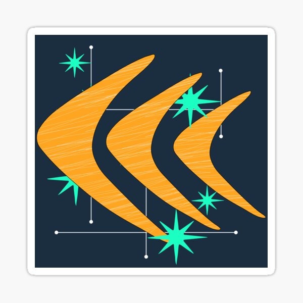 "Boomerang Nights" Sticker for Sale by Lisa Williams | Redbubble