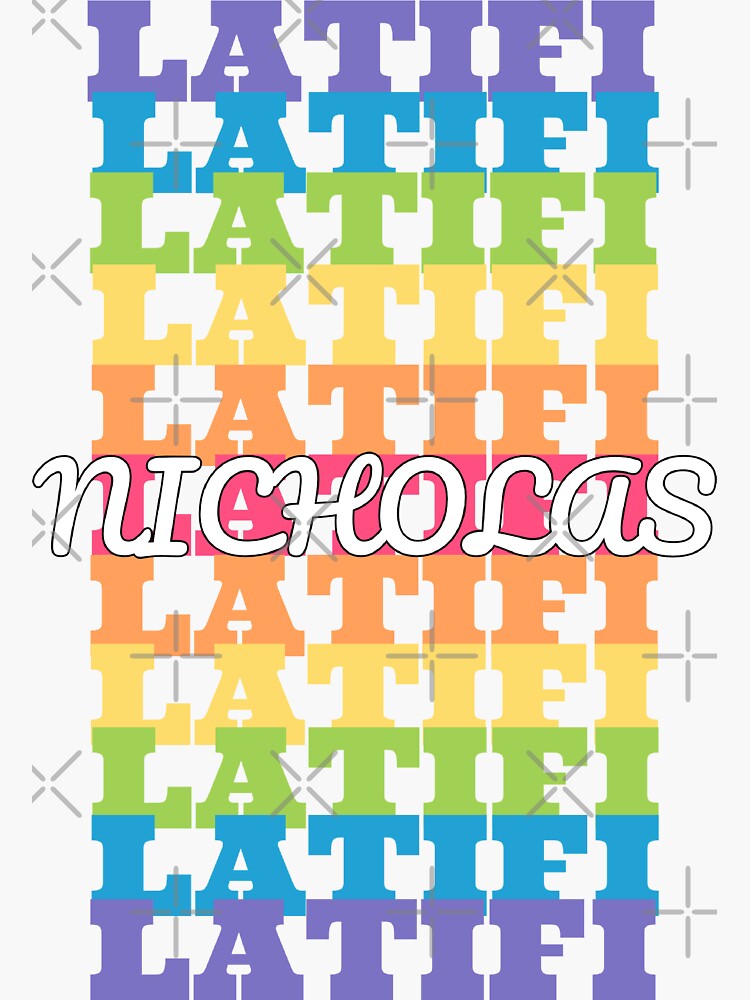 "Formula 1 2022 Nicholas Latifi Rainbow Text Design" Sticker by ...
