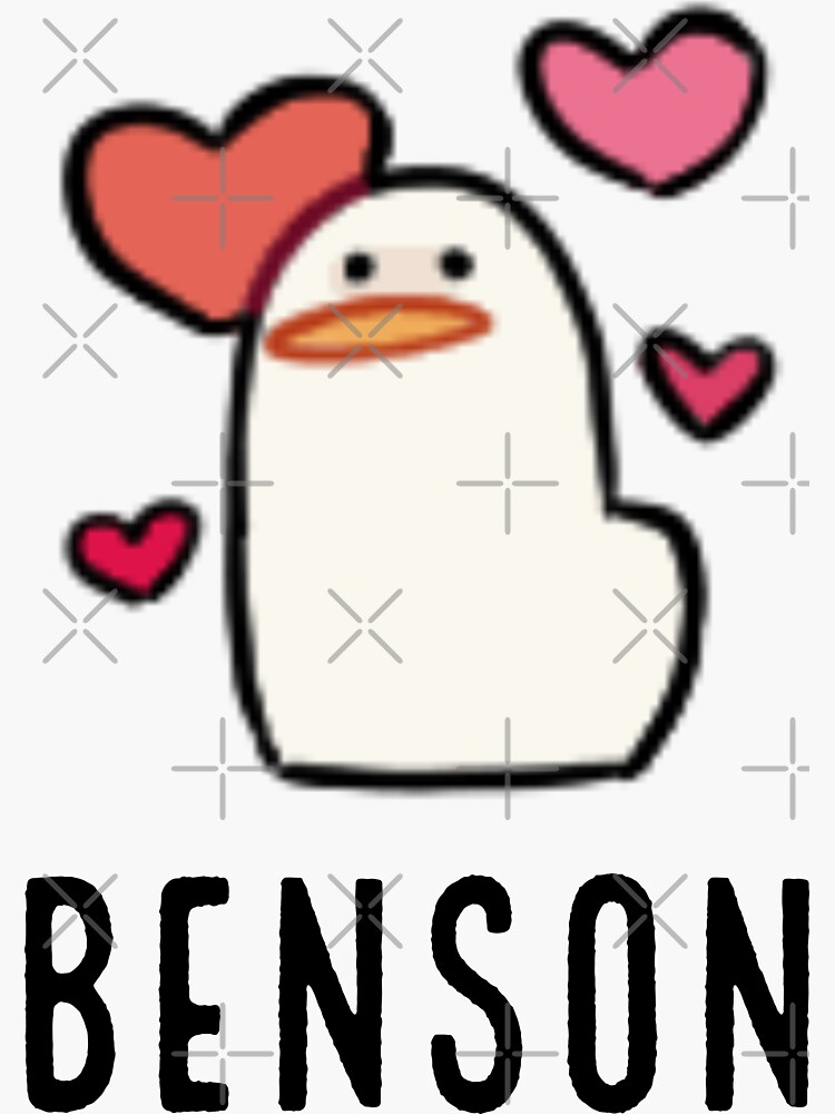 "Benson the duck " Sticker for Sale by Vipzeyy | Redbubble